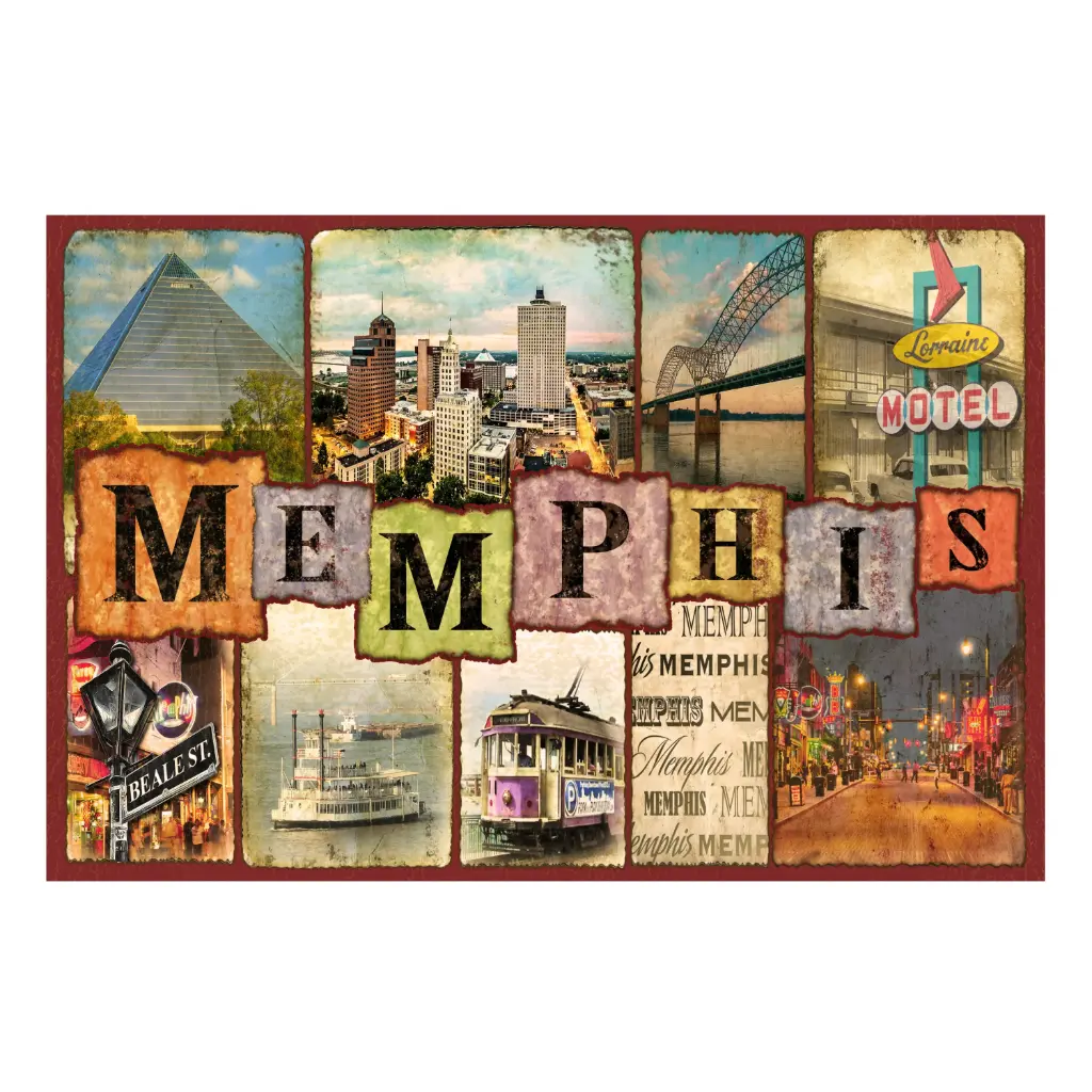 Memphis Postcards - Photos Collage - Pack of 50 | Mid-South Products